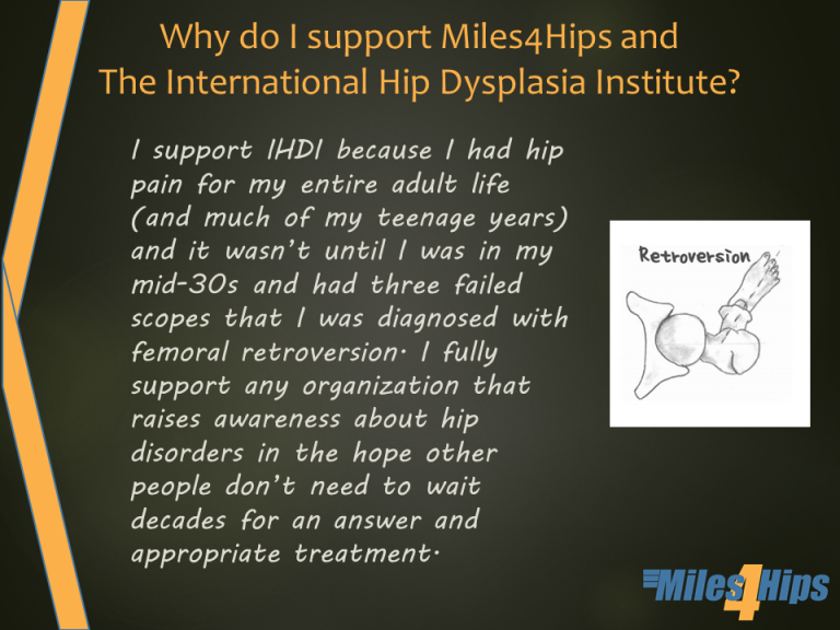 Support the International Hip Dysplasia Institute - Miles4Hips